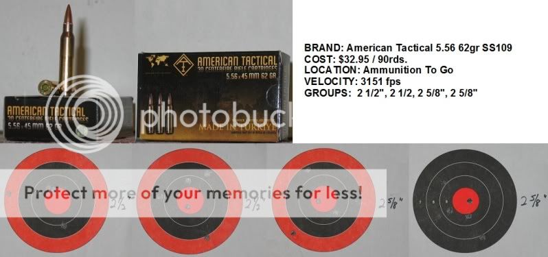 Range Report - .223/5.56 Ammo Test Part 2 (Pic Heavy) - Calguns.net