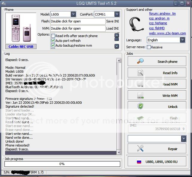 Docomo Foma L600i Unlocked by Z3X Box LG Edition★★★ - GSM-Forum